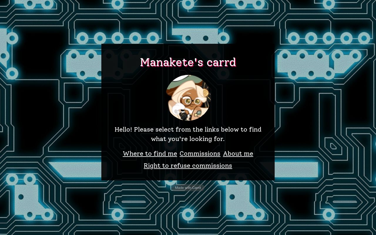 Manakete's carrd